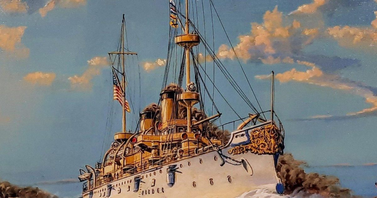 Uss Olympia At Sea